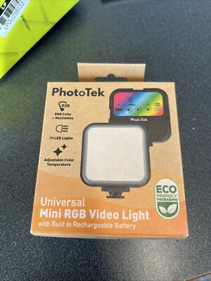 PhotoTeK Universal RGB Portable Rechargeable Video Light | eBay