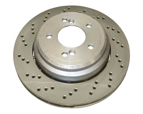 Genuine OEM Disc Brake Rotor Rear Driver 328mm Cross-Drilled for BMW ...
