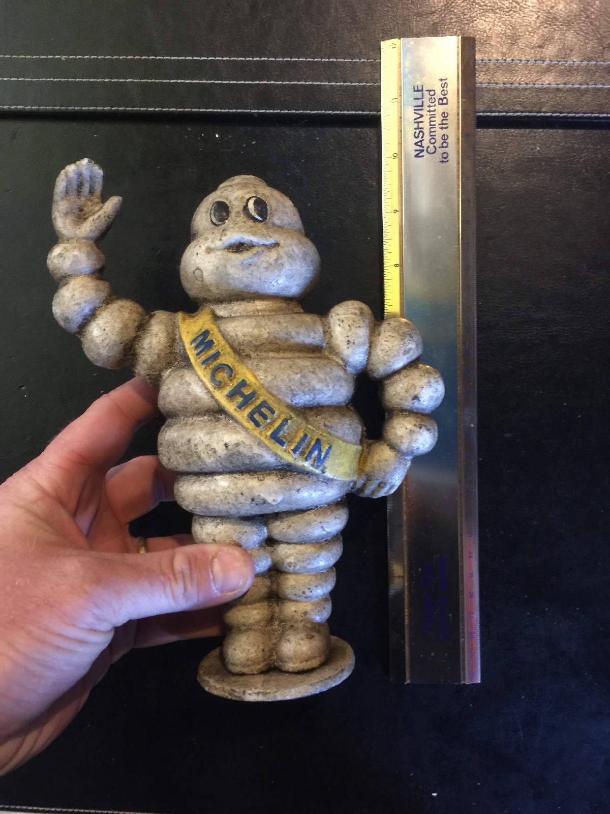 Michelin Tire Man Piggy Bank Cast Iron Collector Oil Gas Coal Decor ...