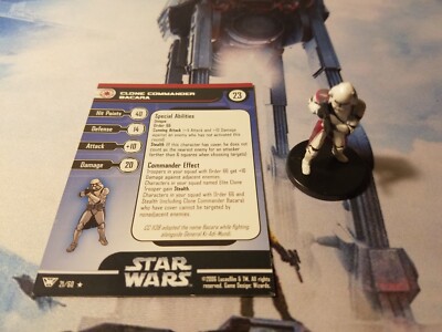 Star Wars Miniatures Champions of the Force 21 Clone Commander Bacara ...