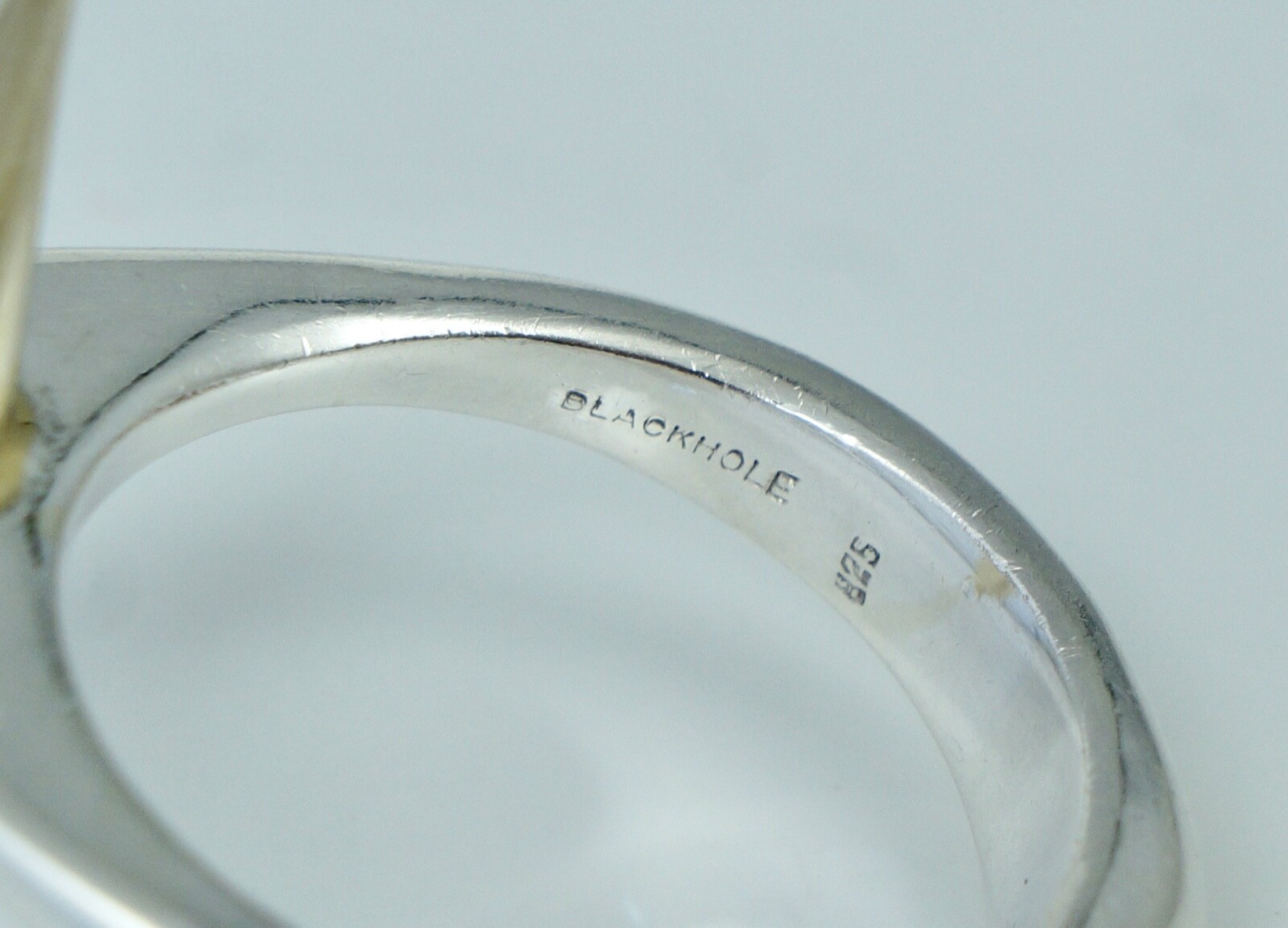 Brutalist Sterling Silver Spiked Blackhole Ring Sz 13 Vintage Modernist Thumb | eBay