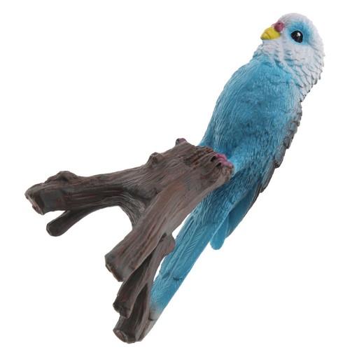 Decor Fake Bird Figurines Toy Wooden Parrot Model Child Simulated | eBay UK
