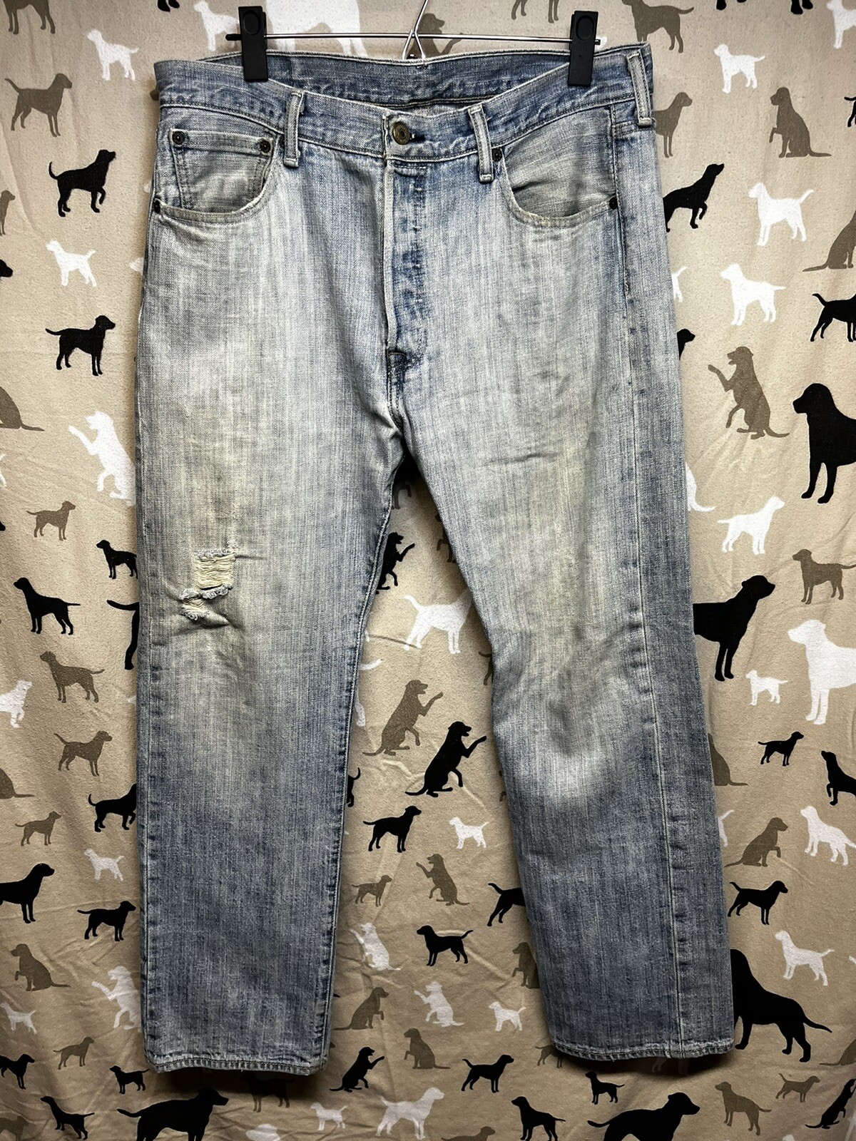 Vintage Worn-In 5 Button Levis 501 Jeans Mens True 34… - Gem