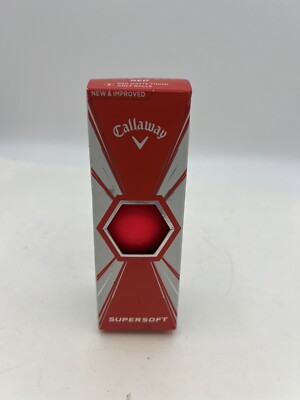 Callaway SuperSoft Golf Balls - Red- Sleeve of 3 New In Box. | eBay