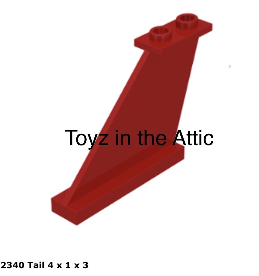 Lego 1x 2340 Red Tail 4 x 1 x 3 Spyrius 6939 | eBay