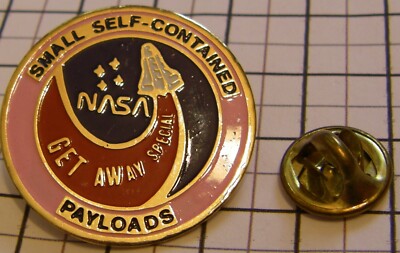 NASA SMALL SELF-CONTAINED PAYLOADS GET AWAY SPECIAL vintage PIN badge ...