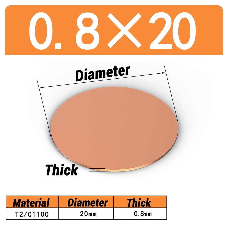 Pure copper Cu Metal Sheet Round Copper Sheet Solid Copper Disc Select ...