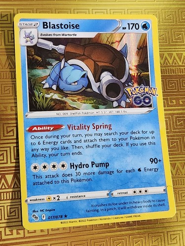 Blastoise 017/078 Pokemon GO Pokemon Holo Rare NM | eBay