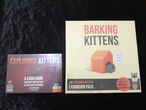 Exploding Kittens w/Expansion Pack of Barking Kittens Games Brand New Sealed | eBay