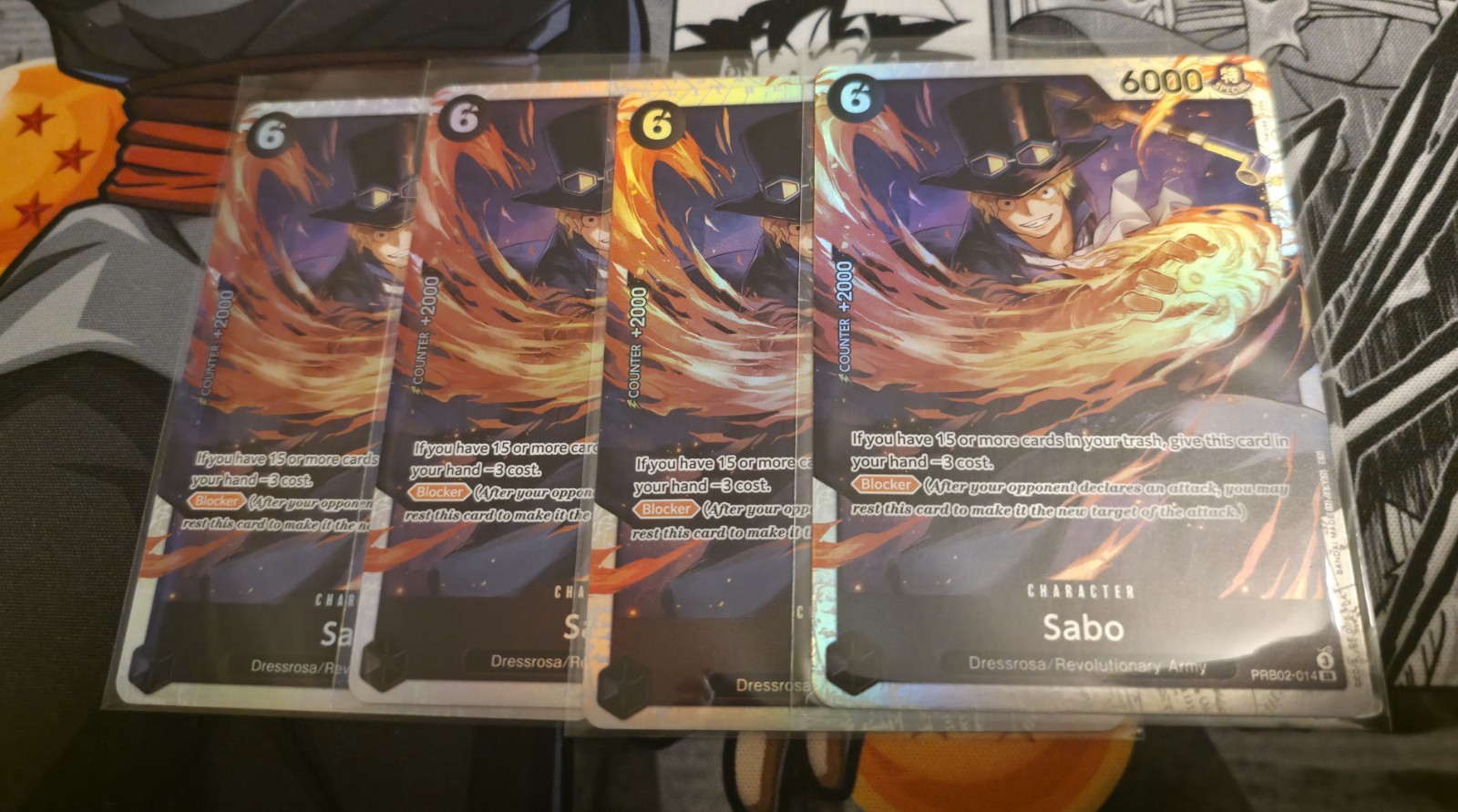 Sabo PRB02-014 SR English One Piece Card Game Playset of x4 cards!! | eBay UK