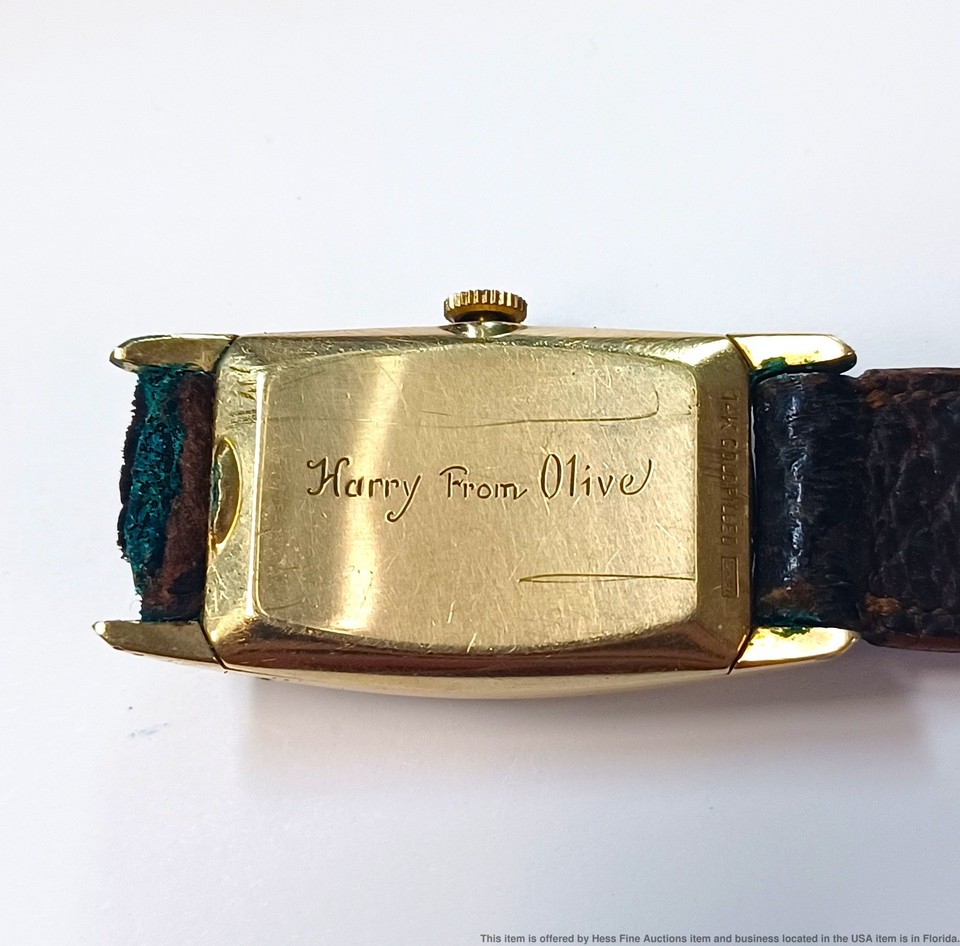 Ultra Long Lord Elgin Heavy 14k Gold Filled Working Art Deco Mens Wrist ...
