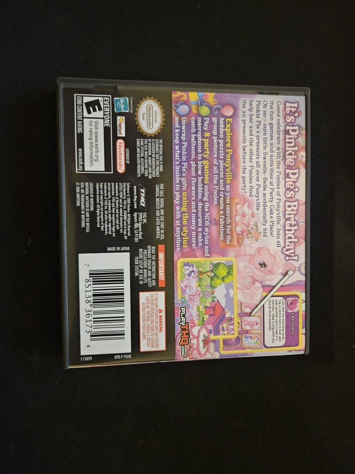 My Little Pony: Pinkie Pie's Party (Nintendo DS, 2008) Complete game ...