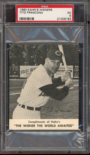 1960 Kahn's Wieners Baseball Tito Francona PSA 5 | eBay