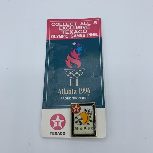 Texaco 1996 Atlanta Olympic Pin February Peach NOS | eBay