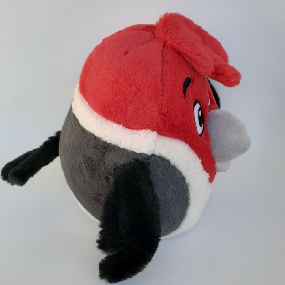 Angry Bird Rio Pedro Plush 8" Sound Black White Red Bird Stuffed Animal ...