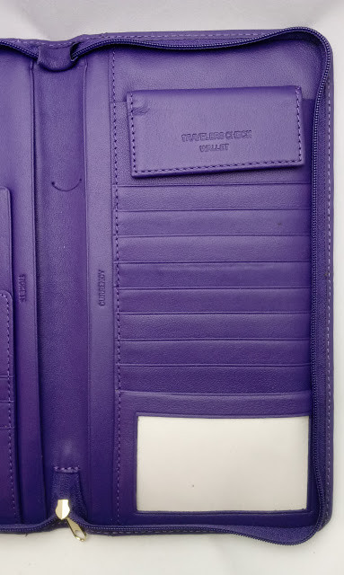 (NEW) Passport Airline Ticket Holder Wallet Purple Leather Easy Travel ...