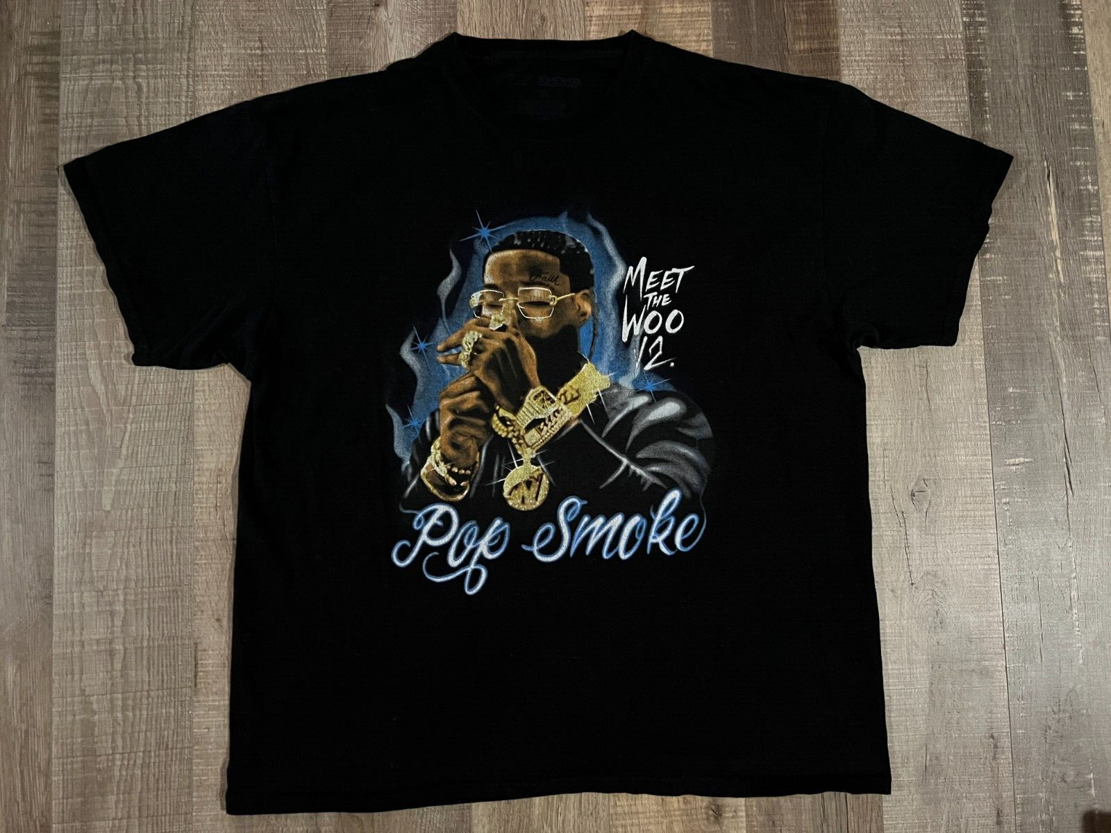 Pop Smoke Meet the Woo 2 Airbrush Style Graphic Shirt… - Gem