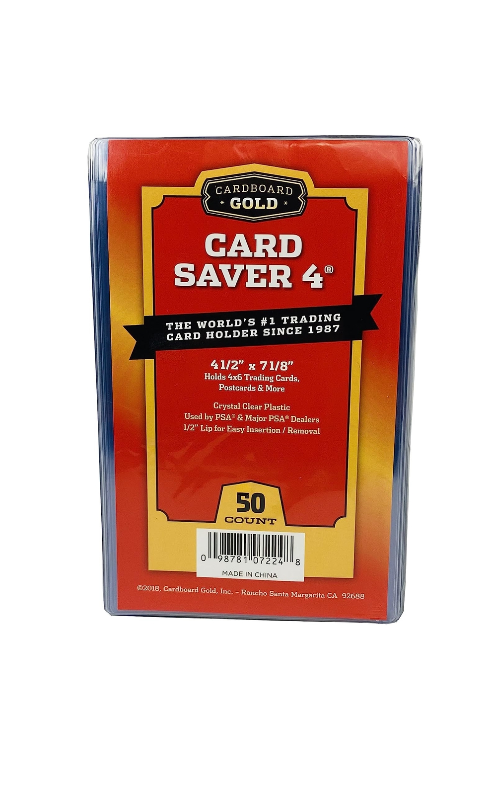 50 Cardboard Gold 4 Semi-Rigid Card Holders 98781072248 | eBay