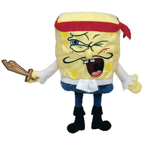 TY Beanie Baby - SPONGEBOB SQUAREPANTS ( CAPTAIN ) (8 inch) - MWMTs ...