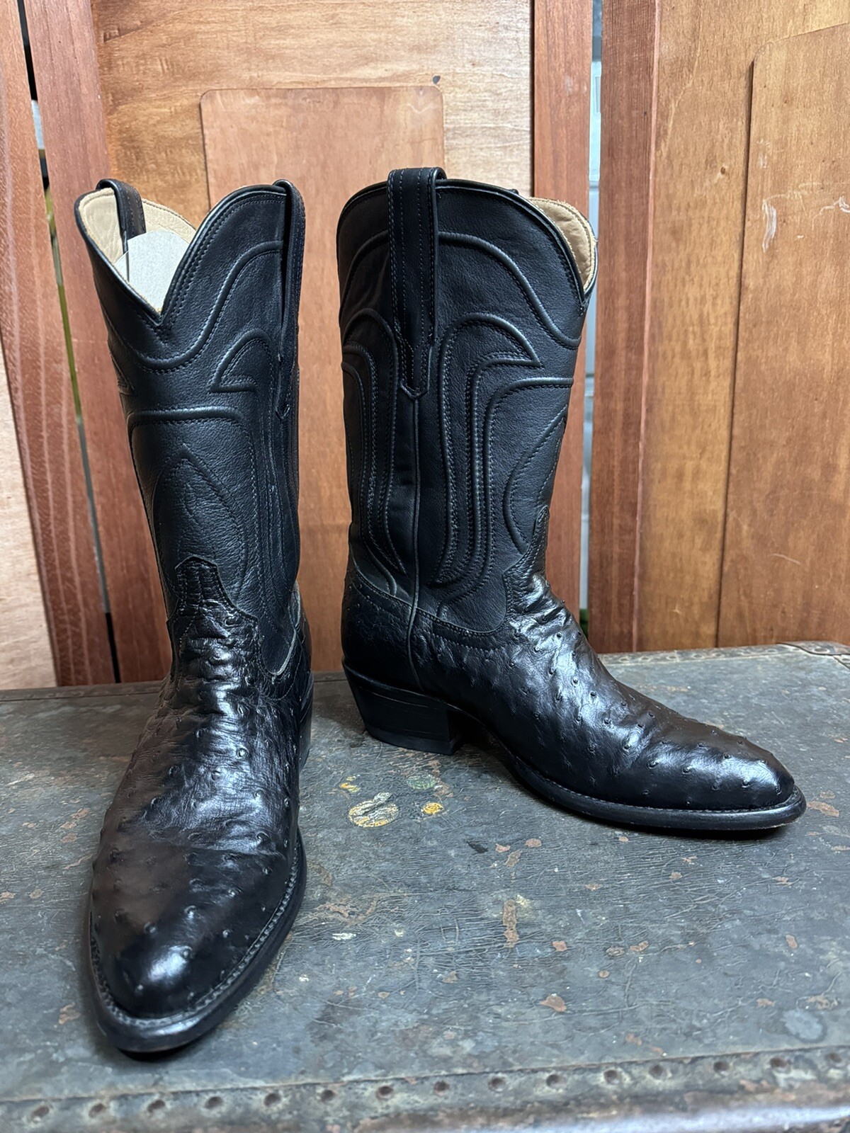 Tecovas The Wyatt Ostrich Skin Western Cowboy Boots H… - Gem