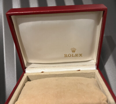 Genuine Vintage Rolex Watch Box 14.00.02 Red Leather Wood Authentic #B8 ...