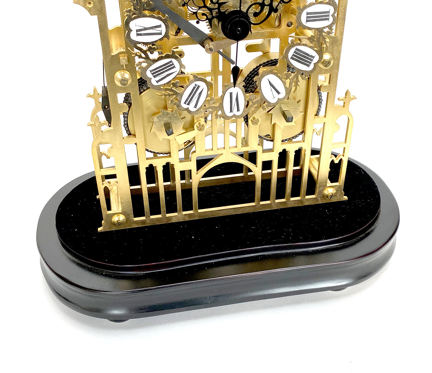 Large English Style Cathedral Crown Escapement Fusee Striking Skeleton ...