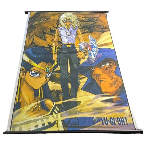 Vintage Yu-Gi-Oh Marik Ishizu Ishtar Odion Rishid Scroll Fabric 31”x42 ...