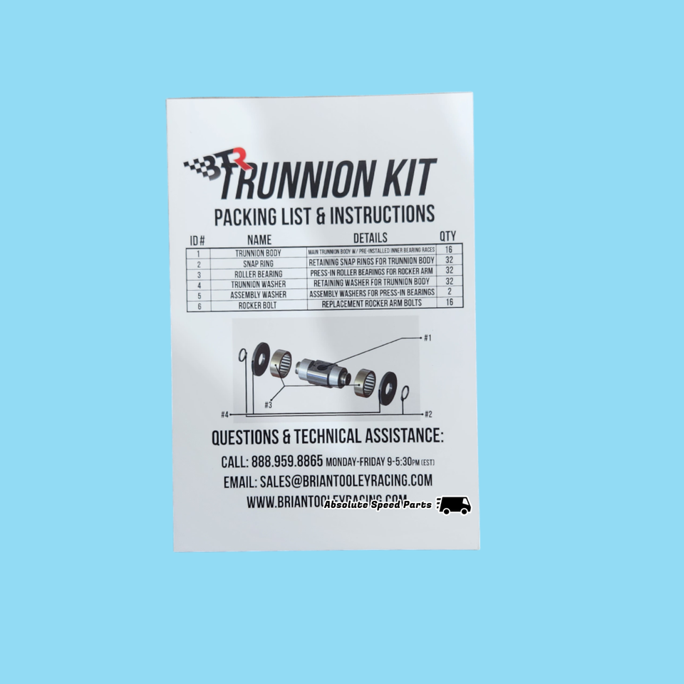 BTR V2 Premium Rocker Arm Trunnion Upgrade Kit GM LS1 LS2 LS3 LS6 4.8 5 ...