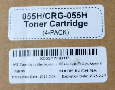 Unbranded 055H Toner Cartridges - 4 pack Black Cyan Yellow Magenta ...