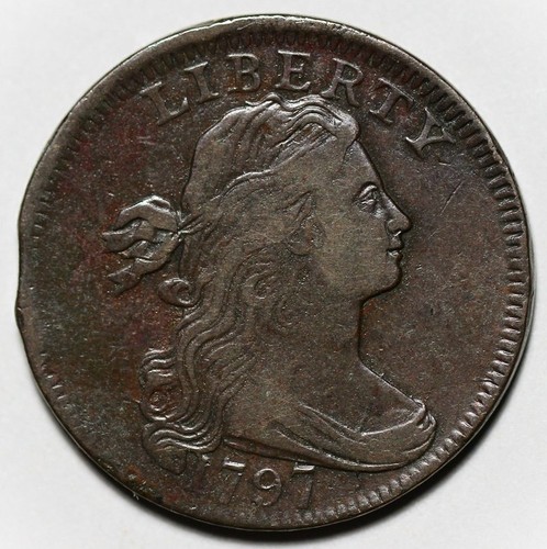 1797 Draped Bust Large Cent - Reverse of 97 (S-128) - US 1c Copper Coin ...