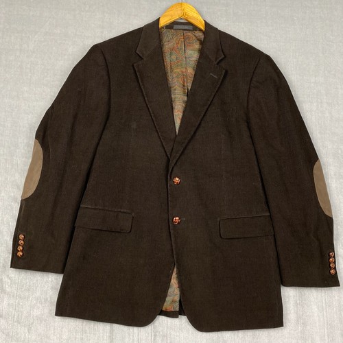 Vintage Lauren Ralph Lauren Mens Sport Coat 40R Brown Corduroy Elbow ...