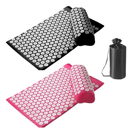 Spike Mat Meditation Mat Massage Set With Pillow Pressure Back Mat | eBay
