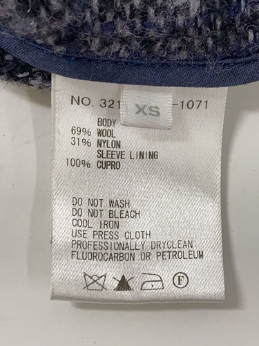 Ron Herman Chester Coat Xs Wool Nvy Check | eBay