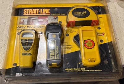 Lot Of 4-Straight Line Tools Laser Level,Swivel Base, Stud Finder And ...