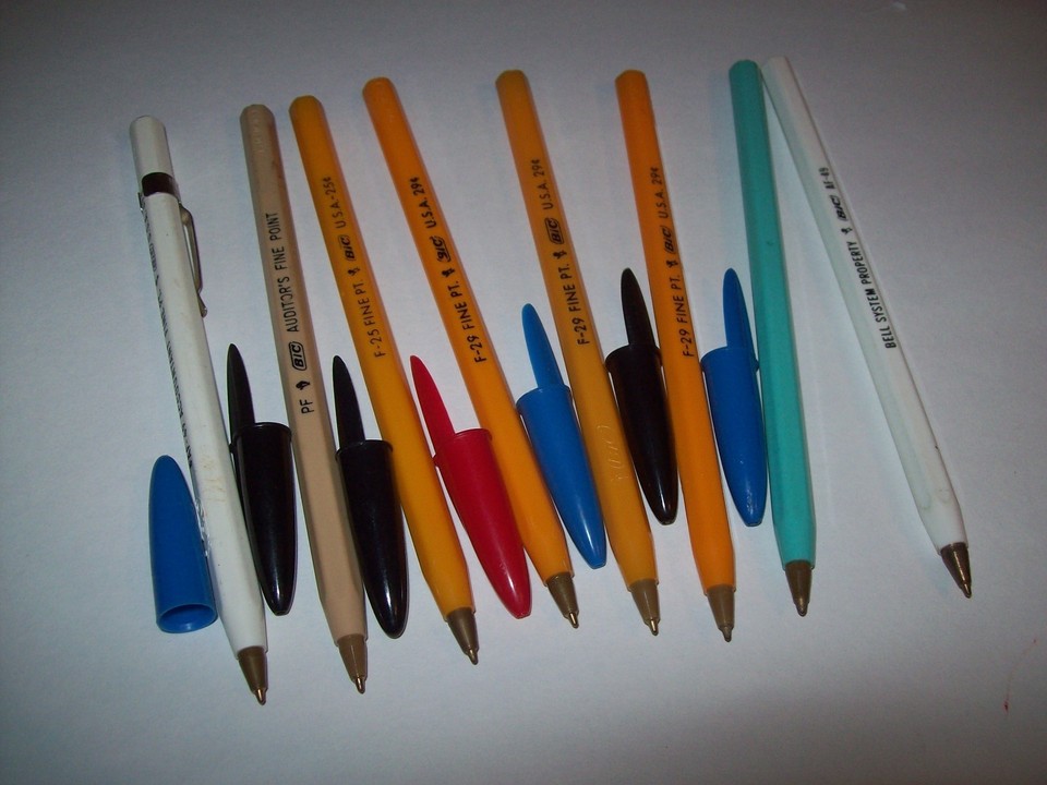 Lot of 8 Vintage BIC Ball Point Pens AF49 PF F25 F29 more | eBay