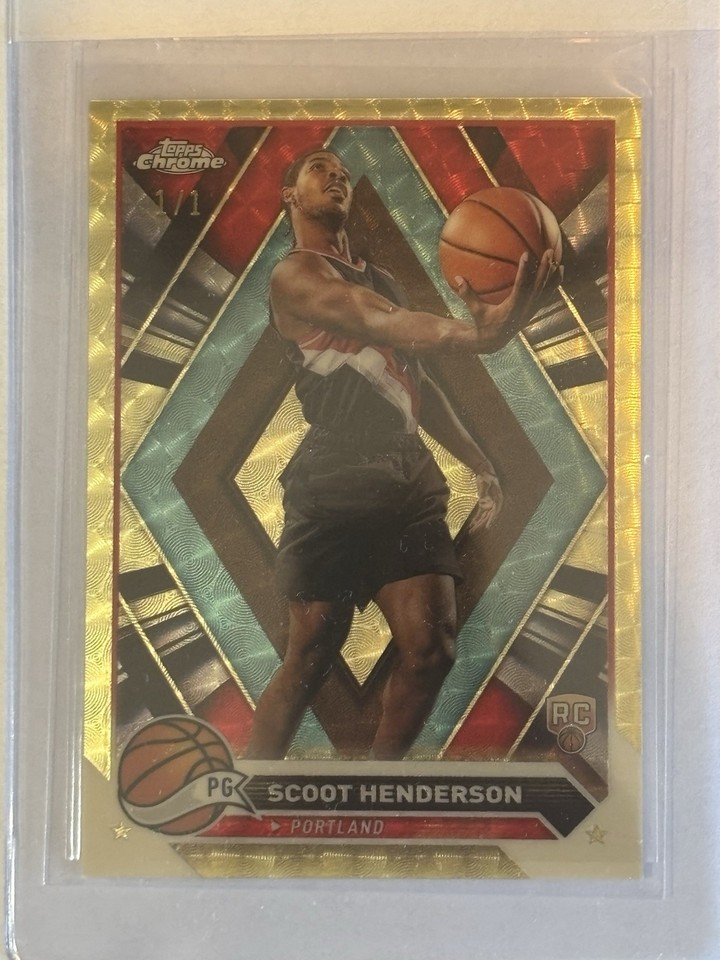 2023-24 Topps Chrome Scoot Henderson Superfractor True 1/1 Rookie RC 🔥 ...