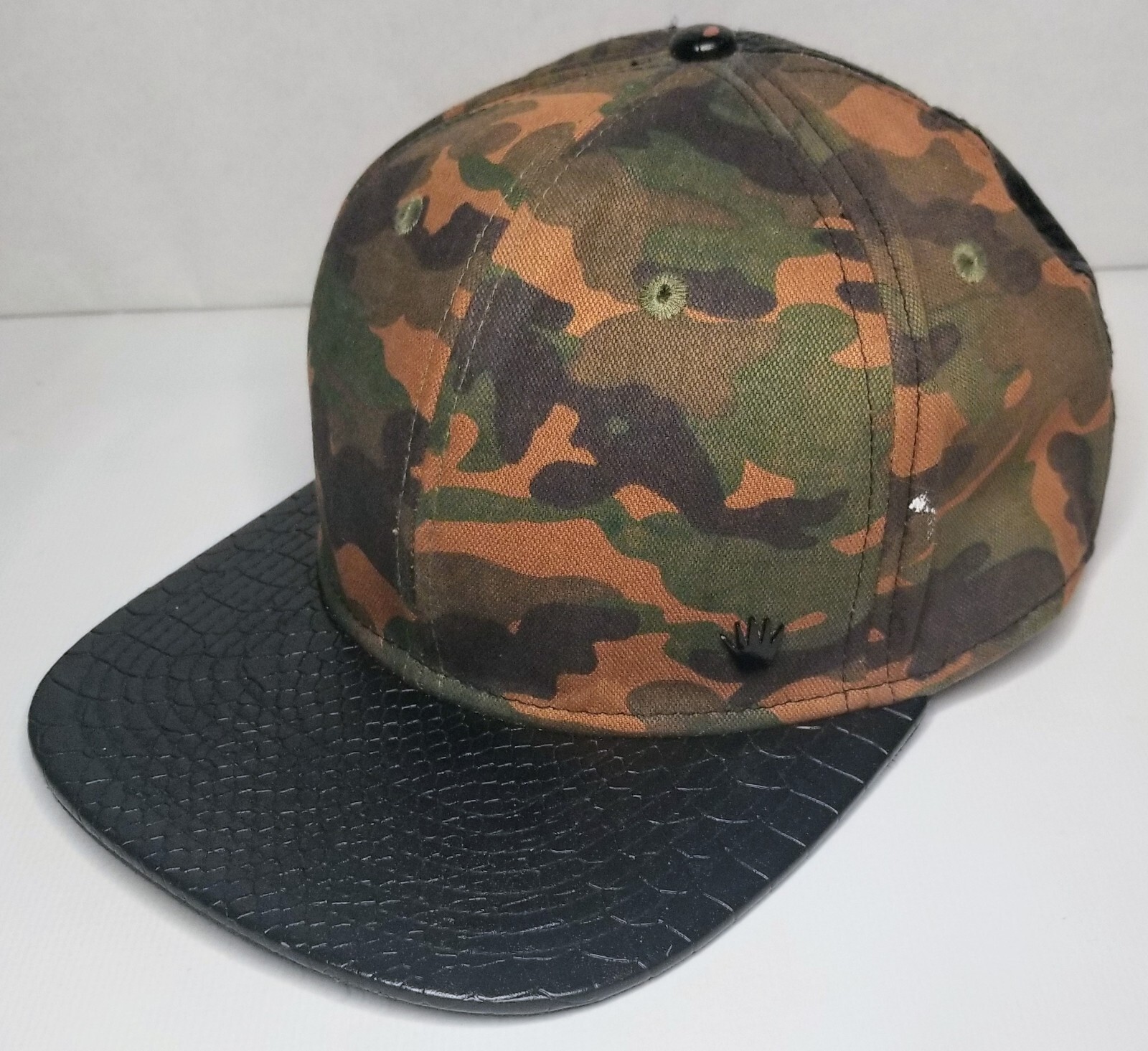 No Bad Ideas - Blank Camo Snapback Hat Cap with Leath… - Gem