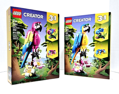 Lego Exotic Parrot & Exotic Pink Parrot Building Kits 31136 31144 ...