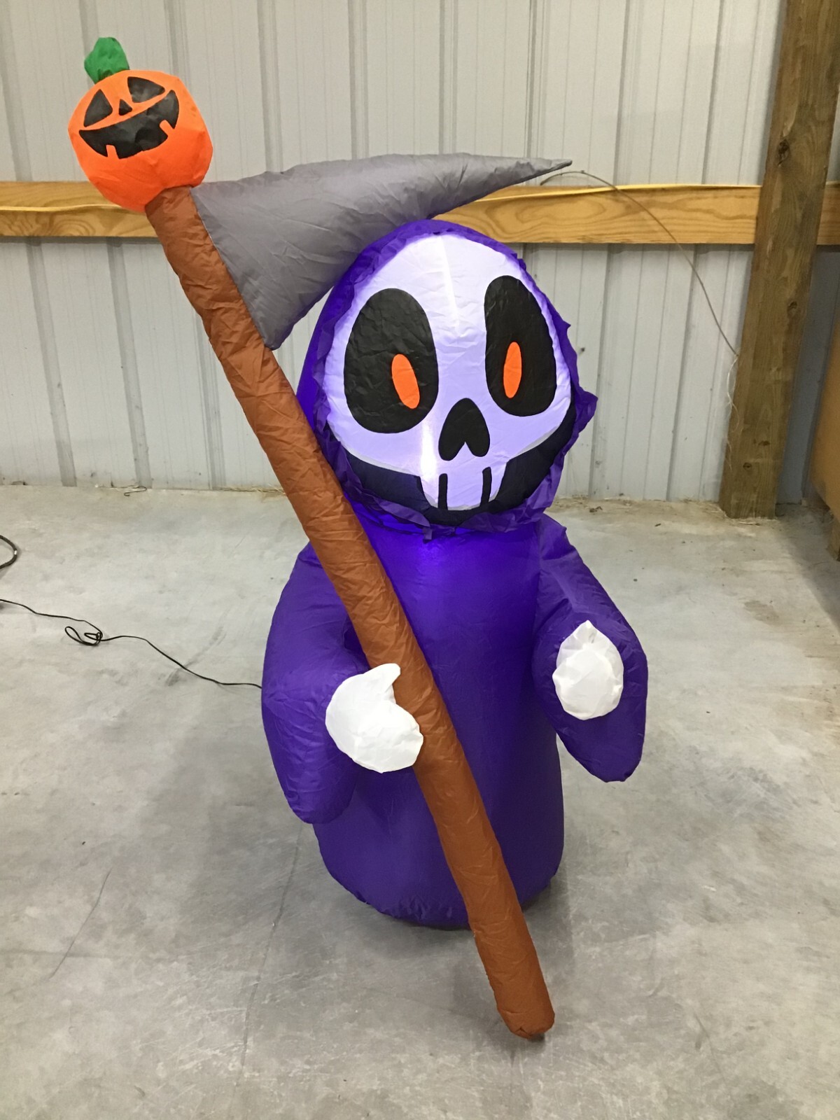 4ft Gemmy Airblown Inflatable Prototype Halloween Purple Baby Reaper ...