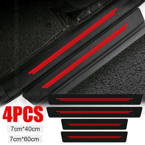 4Pcs Car Door Plate Sill Scuff Cover Anti-Scratch Sticker Protector ...