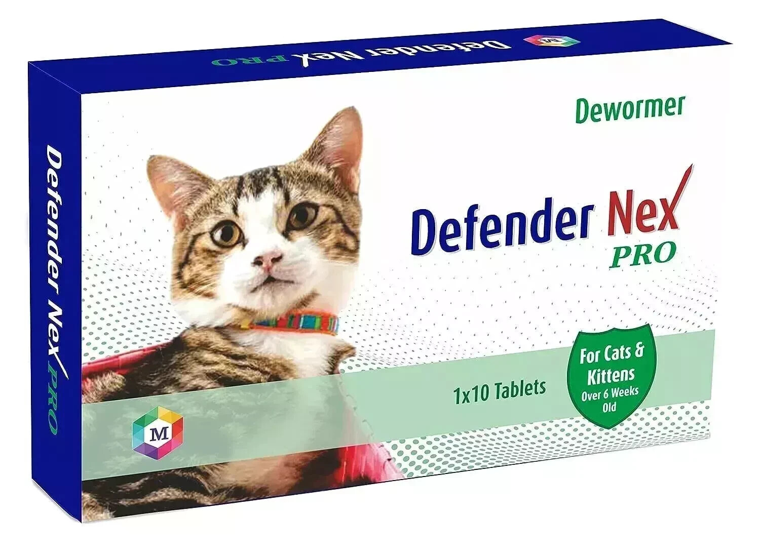 Defender Nex Pro Natural Dewormer For Cat of All Life Stages 10 Tabs ...