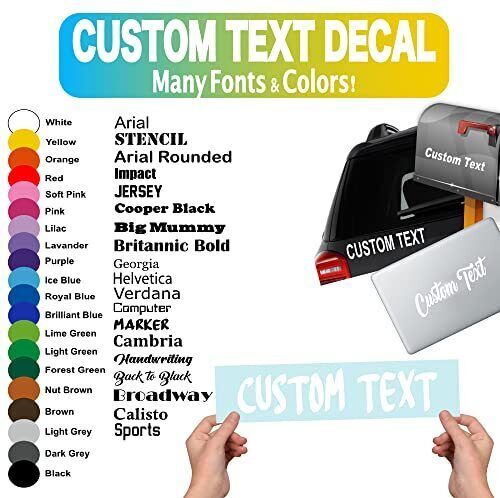 Personalised Name Vinyl Sticker Word Text Cut Fancy Font Sticker ...