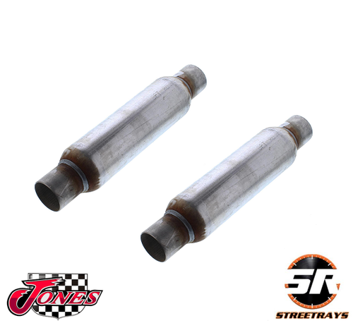 Jones 2.25" in Glass Pack Exhaust Muffler FULL BOAR 3.5" Diameter 12 ...