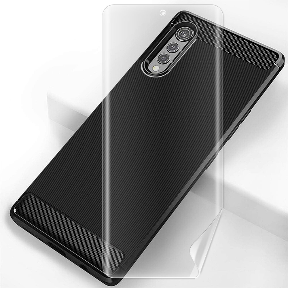 Hydrogel Screen Protector Film Carbon Fiber TPU Case for LG Velvet 4G ...