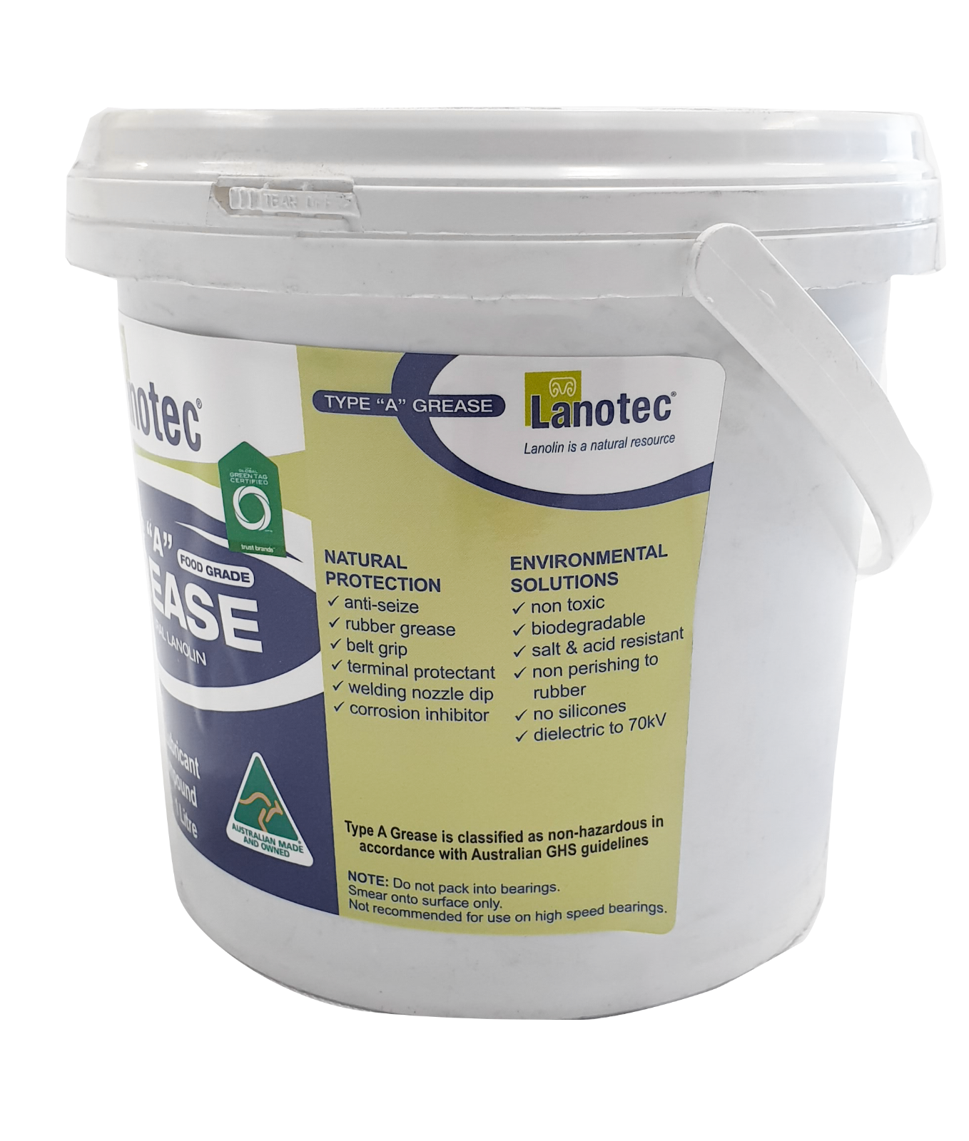 Food Safe Lubricant Grease LANOTEC Type A Grease & Sealant 1L Natural ...