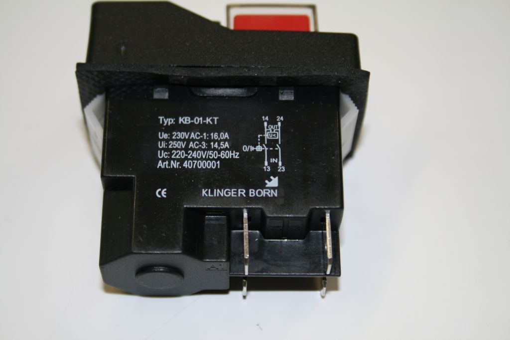 Installation of device switch, KB-01-KT, 01, undervoltage release ...