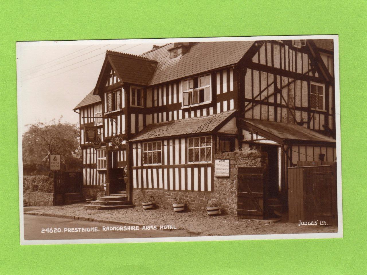 Presteigne Radnorshire Arms Hotel Pub unused RP pc Judges 24620 Ref ...