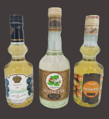 Lot 3 bouteilles anciennes - Liqueur de Noisette & Prunelle - 35cl à ...