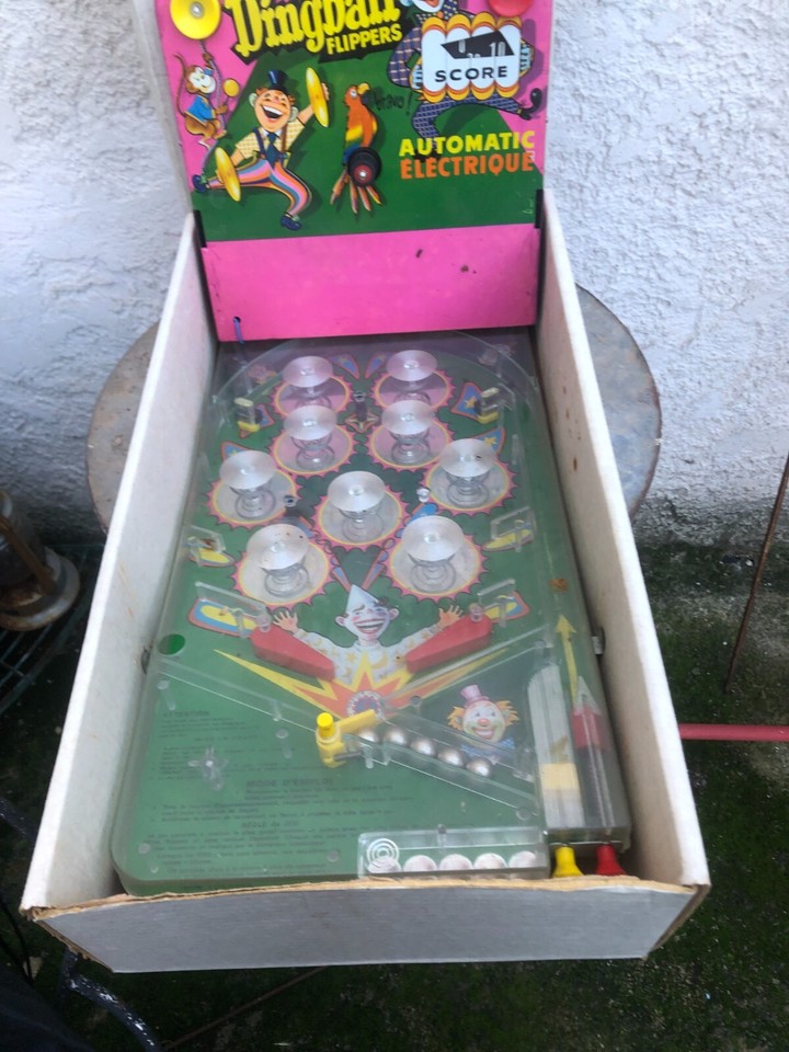 Flipper Electrique Ding Ball France jouet vintage en boîte | eBay