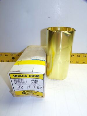 NEW PRECISION BRAND BRASS SHIM GAGE .002 6" WIDE 100" LONG 17S2 | eBay